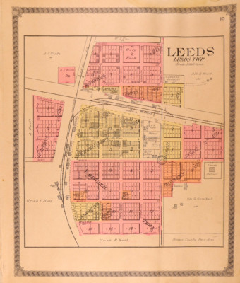 1910 Plat Map ~ LEEDS Township, BENSON County, NORTH DAKOTA (14x17)-#01 ...
