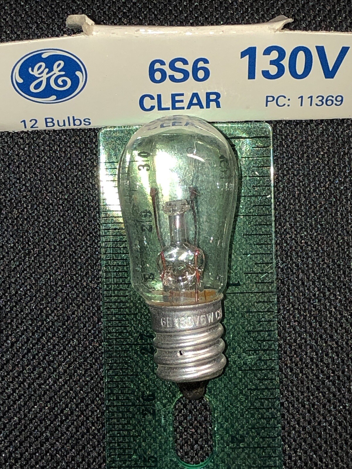 1 GE Clear 6S6 Indicator Lamp 6w 130V PC:11369 Clear OEM GE Industrial ...