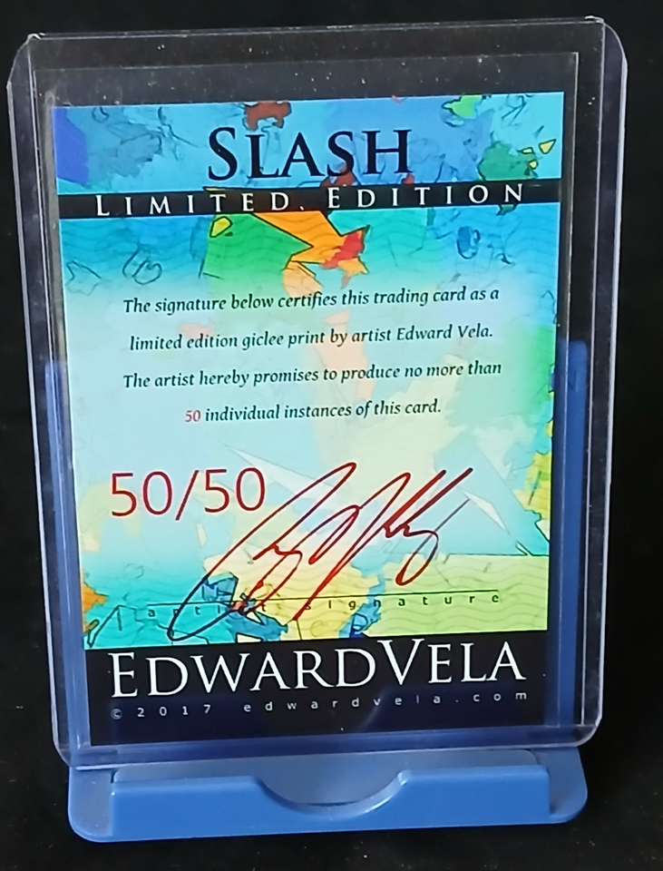 SLASH #1 Guns n Roses Art Card Signed by Artist 50/50 - 2017 AG28 | eBay