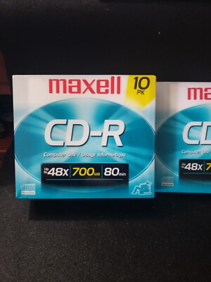 New MAXELL 15 Pack CD-RW Rewritable Media With Jewel Cases 700MB/80 ...
