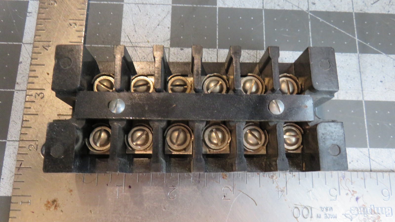 General Electric Terminal Block 600V 30A Double Row 8 Terminals Heavy ...