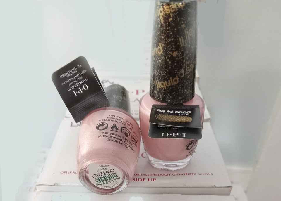 NIB Pink Nail Lacquer Polish OPI Box 6 Liquid Sand Rare NL-M50 Textured ...