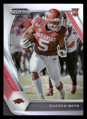 2021 Prizm Draft Picks Collegiate Rakeem Boyd #152 RC Silver Arkansas ...