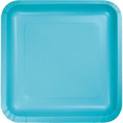 Bermuda Blue Square Paper Plates 7 Inch 18 Per Pack Party Tableware ...