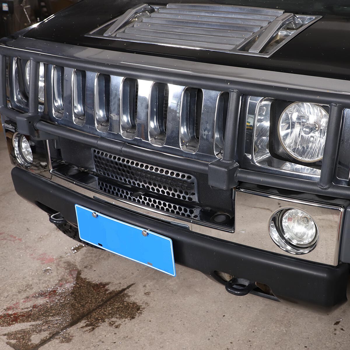 Fits 2003-09 Hummer H2 Front Bumper Panel Glossy Chrome Exterior Cover ...