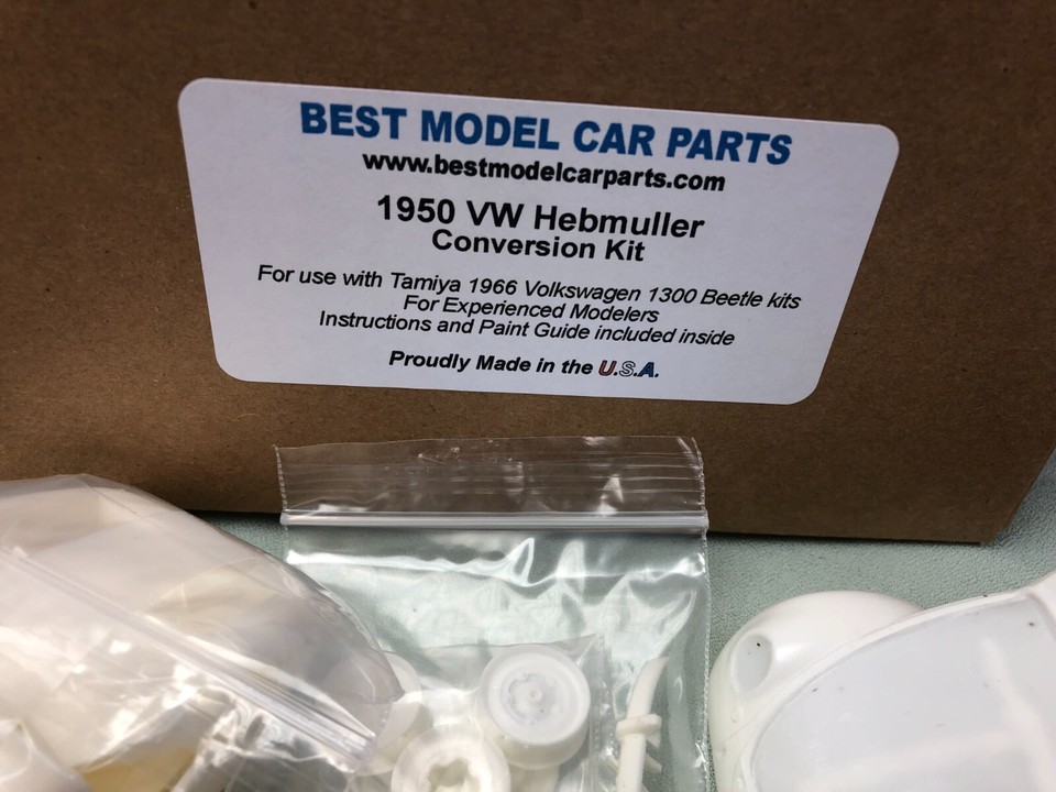 Rare BEST MODEL CAR PARTS 1950 VW HEBMULLER RESIN MODEL BODY CONVERSION ...