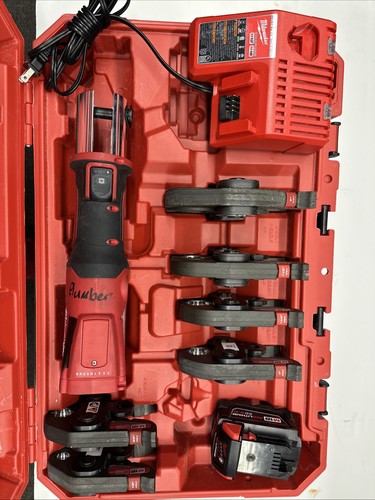 Milwaukee 2922-20 M18 Pro Press Tool Kit 6 Jaws & New Charger & 2 ...