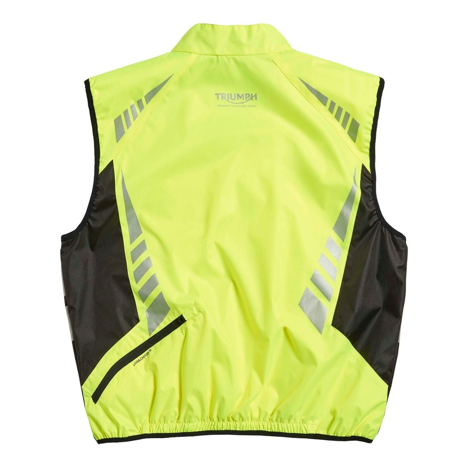 GENUINE Triumph Motorcycles Bright Vest High Visibility Fitted Vest NEW ...