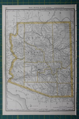 Pre-1900 - Map Of Arizona