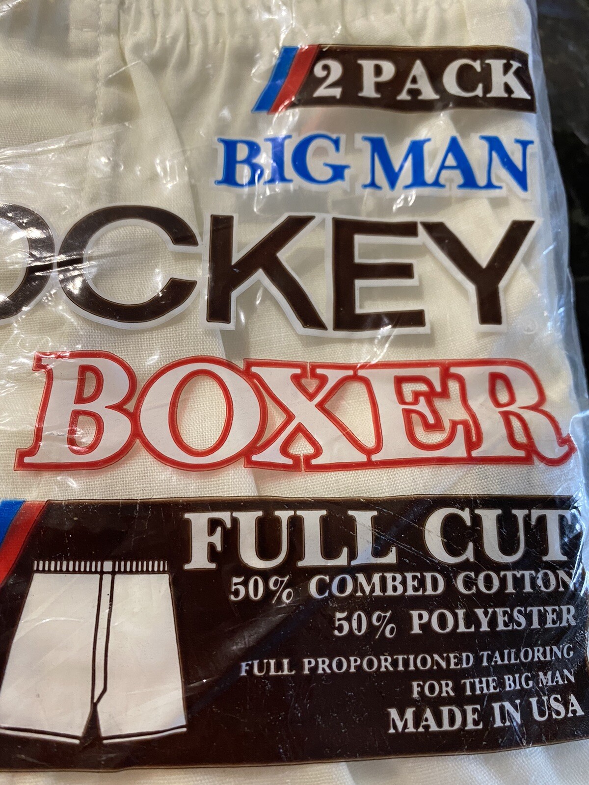 Vintage Jockey Boxer Shorts Big Man 2 Pack 1987 NOS C… - Gem