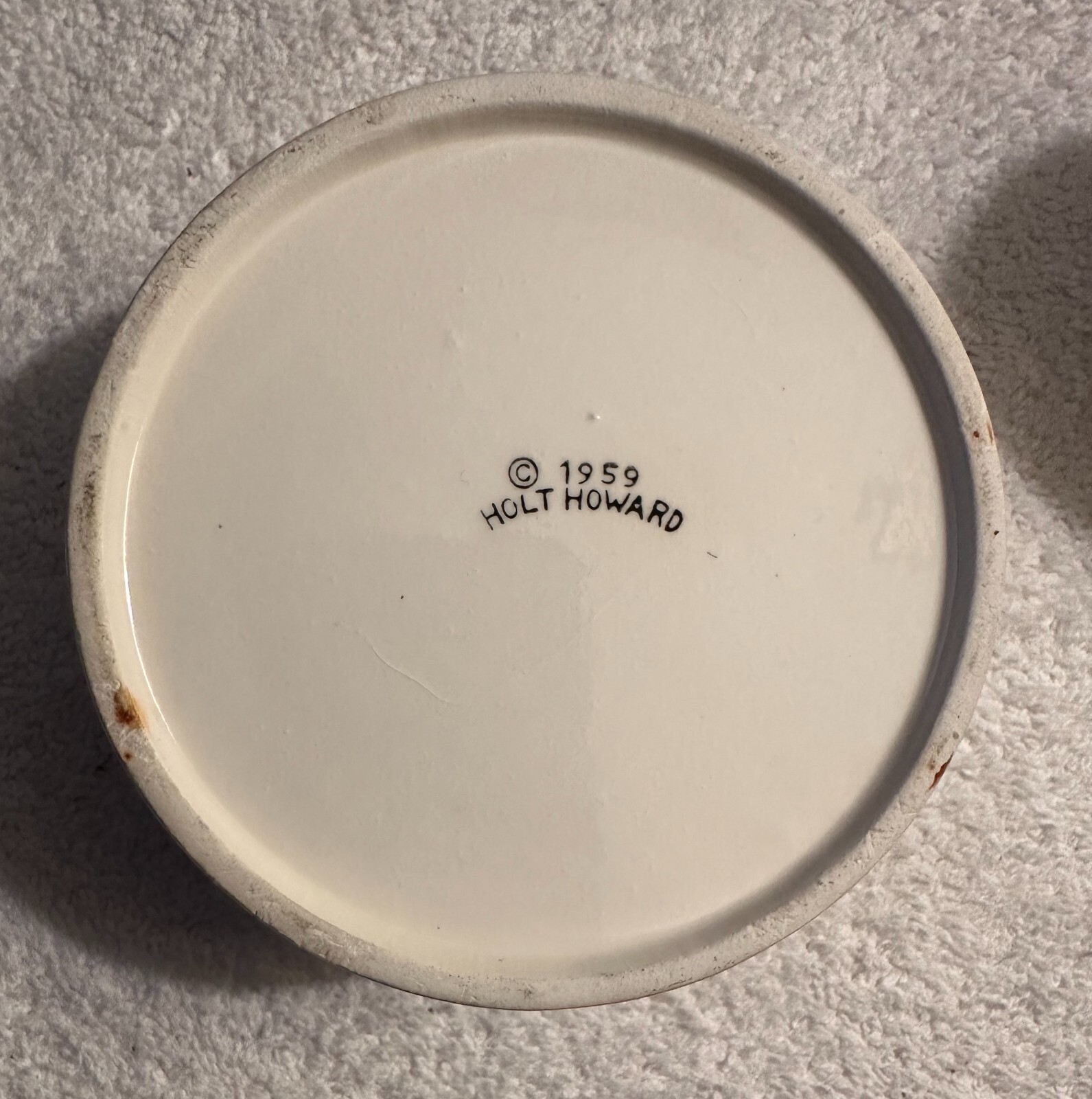Vintage MCM Holt Howard 1959 STINKY CHEESE Ceramic Lidded Container ...