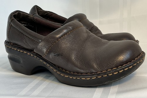 BOC Clogs Womens 6.5 Brown Leather Slip On Casual | eBay