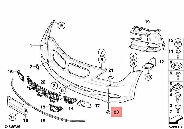 Genuine BMW E63 E64 630i 635d 650i Set Mounts Pdc Sensor Front ...