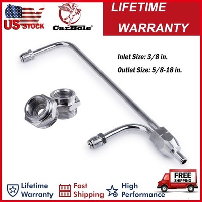 3/8" Hose Dual Inlet Tube Chrome 1552 Fuel line For 4150 Double Pumper ...
