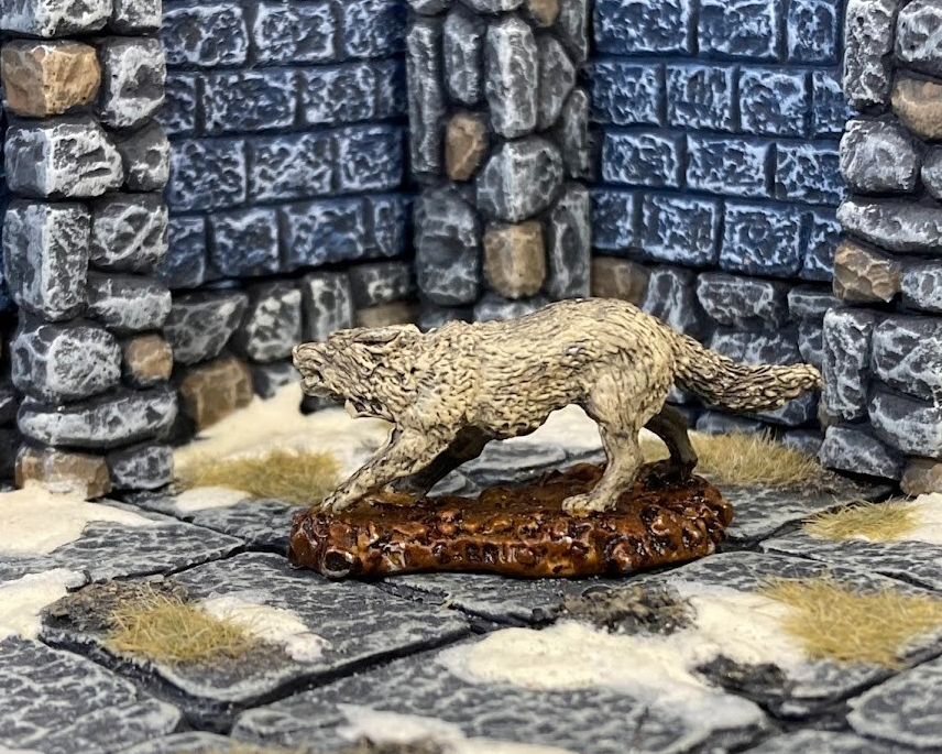 Painted DIRE WOLF metal figure vintage Reaper AD&D Ravenloft undead OOP ...