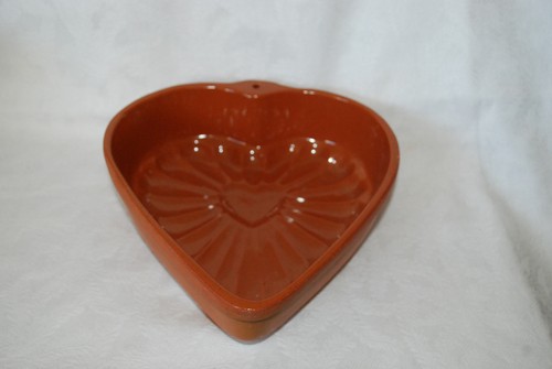TERRAWARE TERRA COTTA GOURMET JELLO MOLD 2 PT HEART SHAPE | eBay