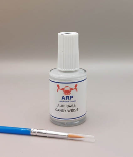 For AUDI Code B4B4 Candy White Car Touch up Paint + Free Fine Tipped ...