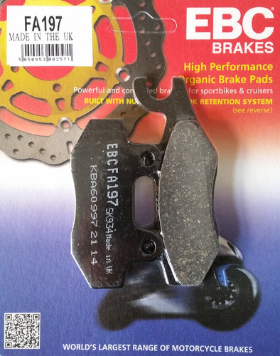 FA197 EBC BRAKE PADS fit AJS EOS 125 REGAL RAPTOR 09-15 | eBay