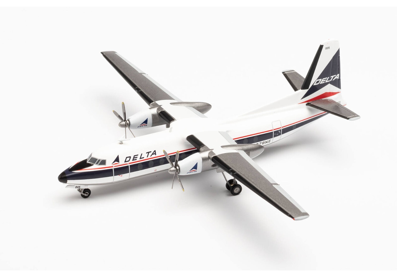 New! Herpa 571142 Delta Air Lines Fairchild FH227, reg. N378NE - 1:200 ...