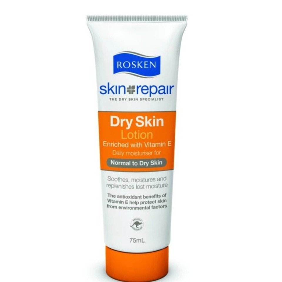 2 x 75ml ROSKEN Skin Repair Dry Skin Lotion Daily Moisturiser DHL ...