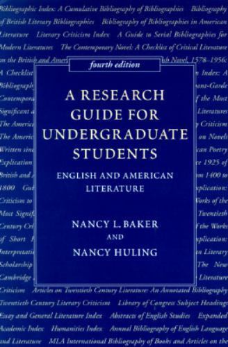 A Research Guide for Undergraduates : English and American Literature ...
