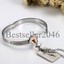 Womens Heart Lock Bangle Bracelet and Key Pendant Chain Necklace ...