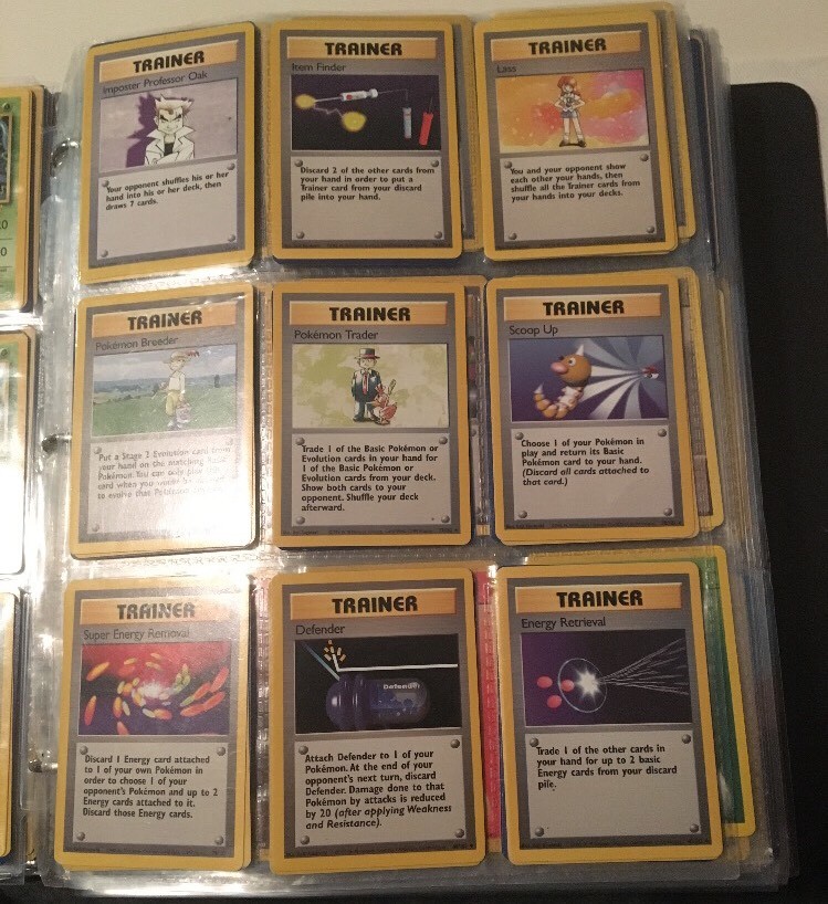 COMPLETE ORIGINAL BASE SET POKEMON CARDS ALL 102/102 IN EXC/NEAR MINT ...