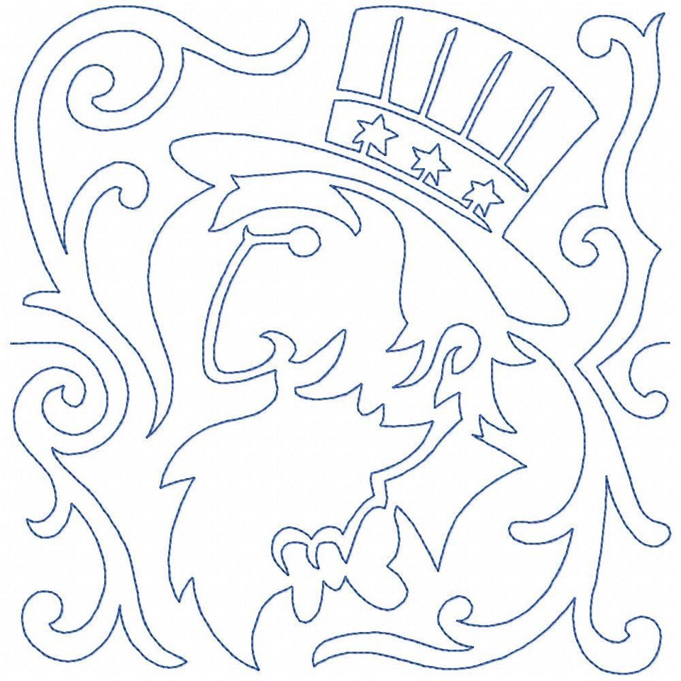 Free Motion Cute American Blocks 12 Machine Embroidery Designs Quilt 5 ...