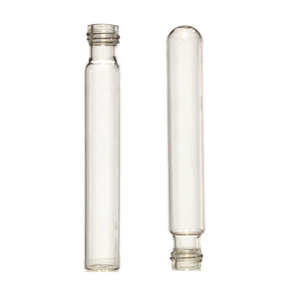 13x100mm Threaded Test Tubes, 7ml, Boro. glass, No caps, Round (Case ...