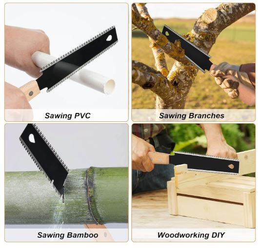 Japanese Hand Saw Pull Saws SK5 Blade with Wooden Handle Flush Cut Saw ...