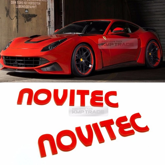 Side Front Trunk Mini Emblem Point Novitec Logo Badge Red 2pcs for All ...