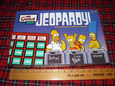 The Simpsons Edition Jeopardy! Board Game by Pressman 2003 100% ...