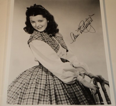ANN RUTHERFORD / GONE WITH THE WIND / 8 X 10 B&W AUTOGRAPHED PHOTO | eBay
