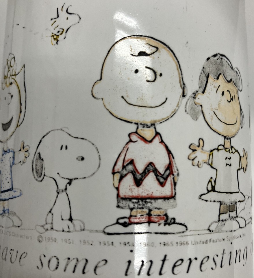 Vintage Peanuts Characters Coffee Mug - Scripps Howard Snoopy Charlie ...