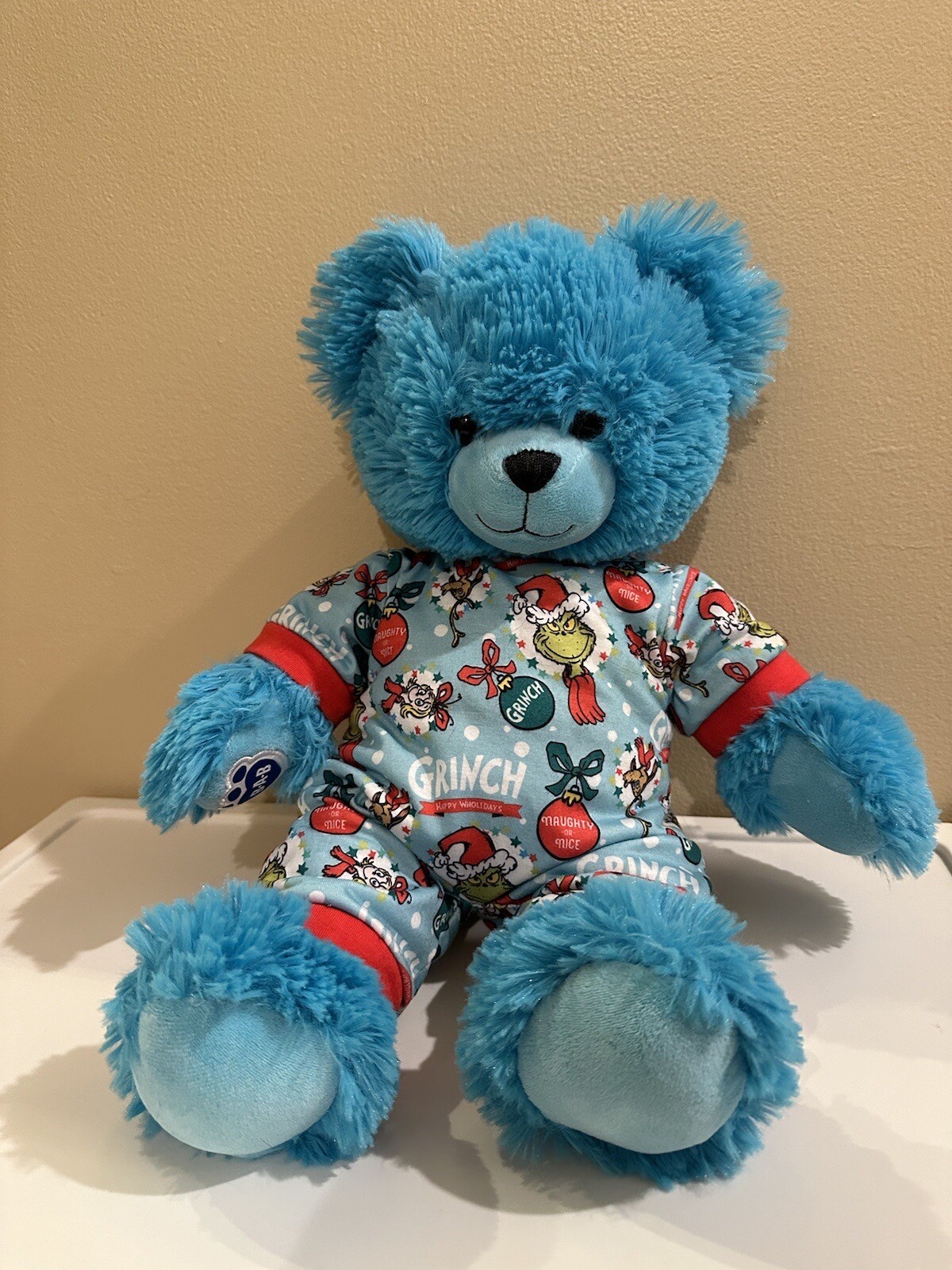 Build-A-Bear Fluffy Blue Bear 16” Plush Stuffed Animal Turquoise ...