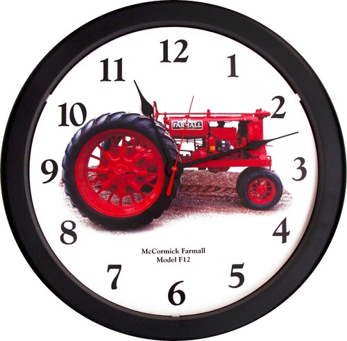 New McCormick Farmall 1932-1938 Model F-12 Tractor Wall Clock MASSIVE ...