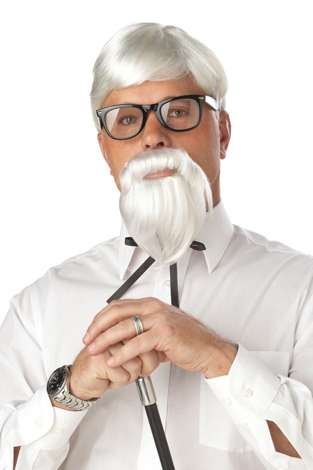 KFC Colonel Sander Adult Costume Wig, Beard and Moustache | eBay