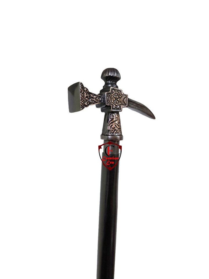 War Hammer Walking Stick, Hammer Axe Cane, Ice Axe walking stick ...