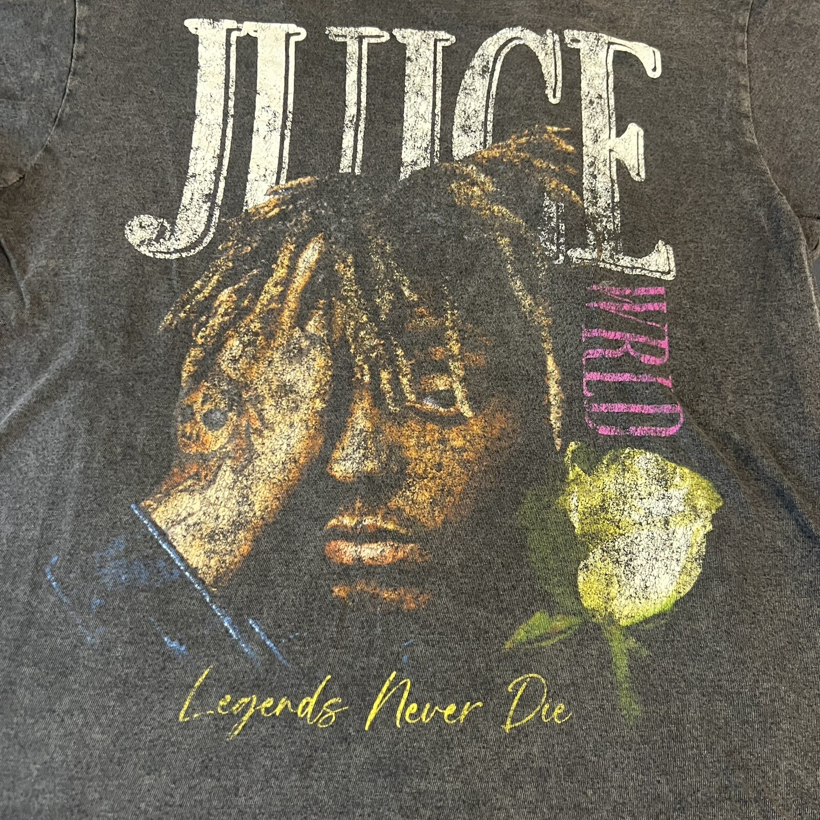 Juice Wrld Legends Never Die T Shirt Gray Small - Gem