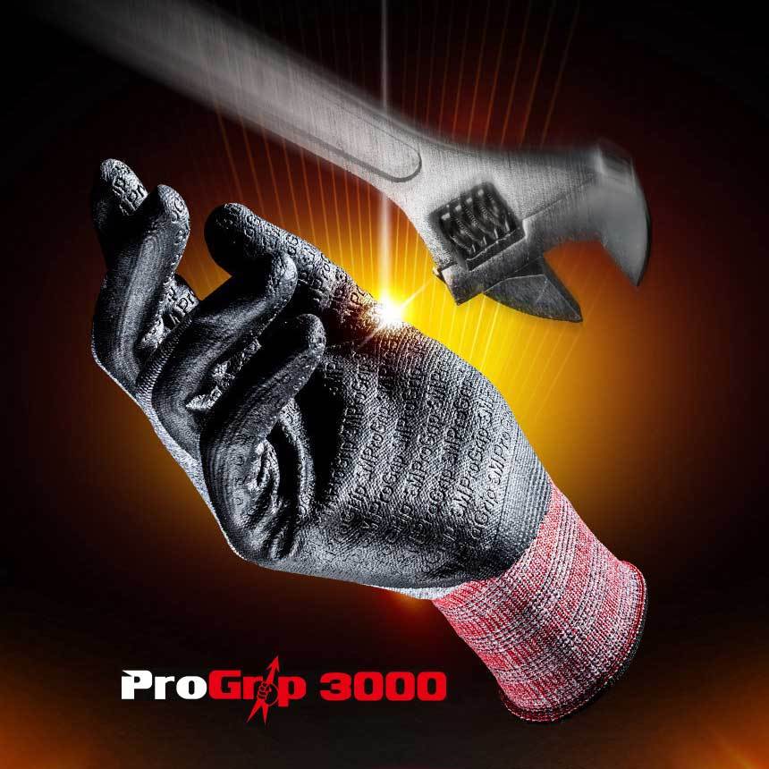 10 pairs 3M Pro Grip 3000 Max Work Gloves Protective Builders Mechanic ...