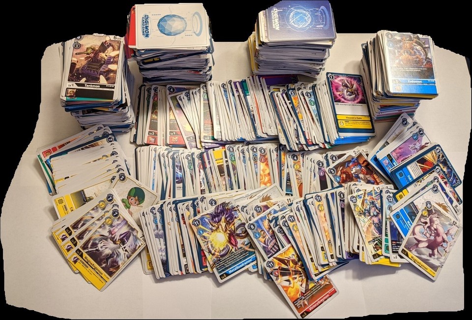 Digimon TCG CCG 1000 Cards Bulk Lot Unsearched Collection Mixed Rares ...