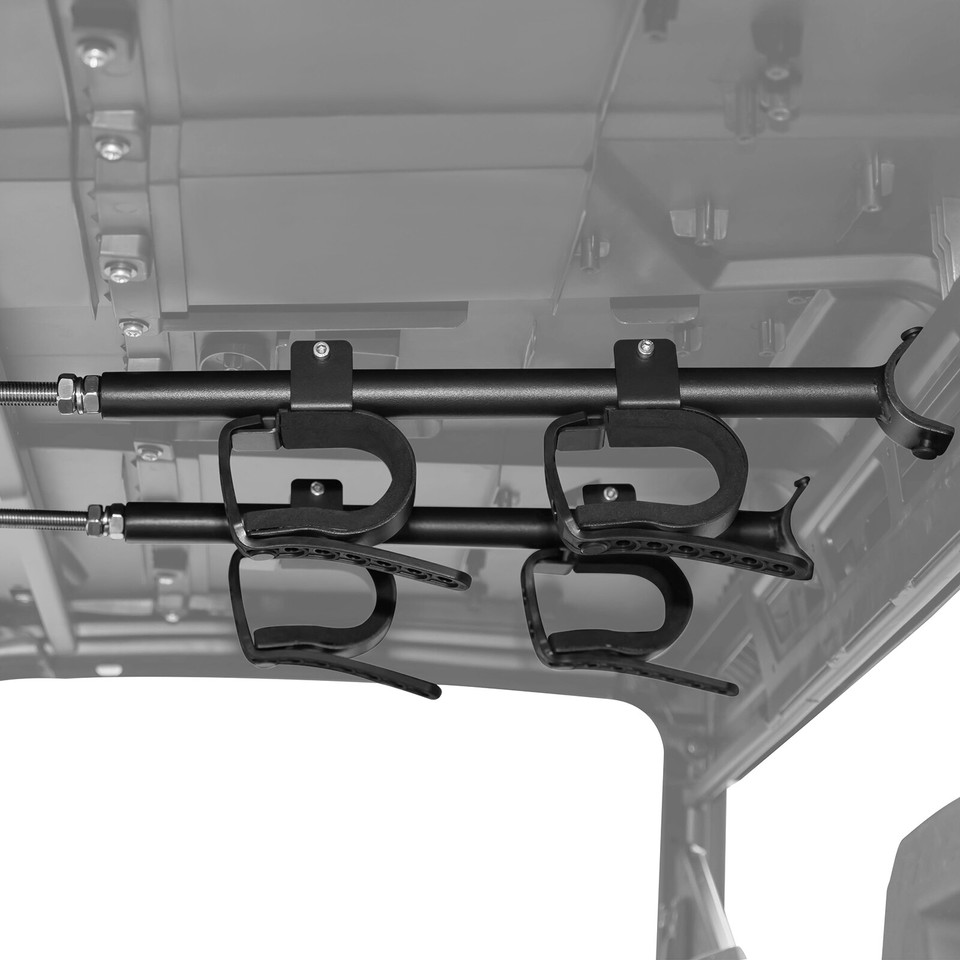 UTV Overhead Roof Gun Holder Bow Rifle Rack For Polaris RZR Can Am ...