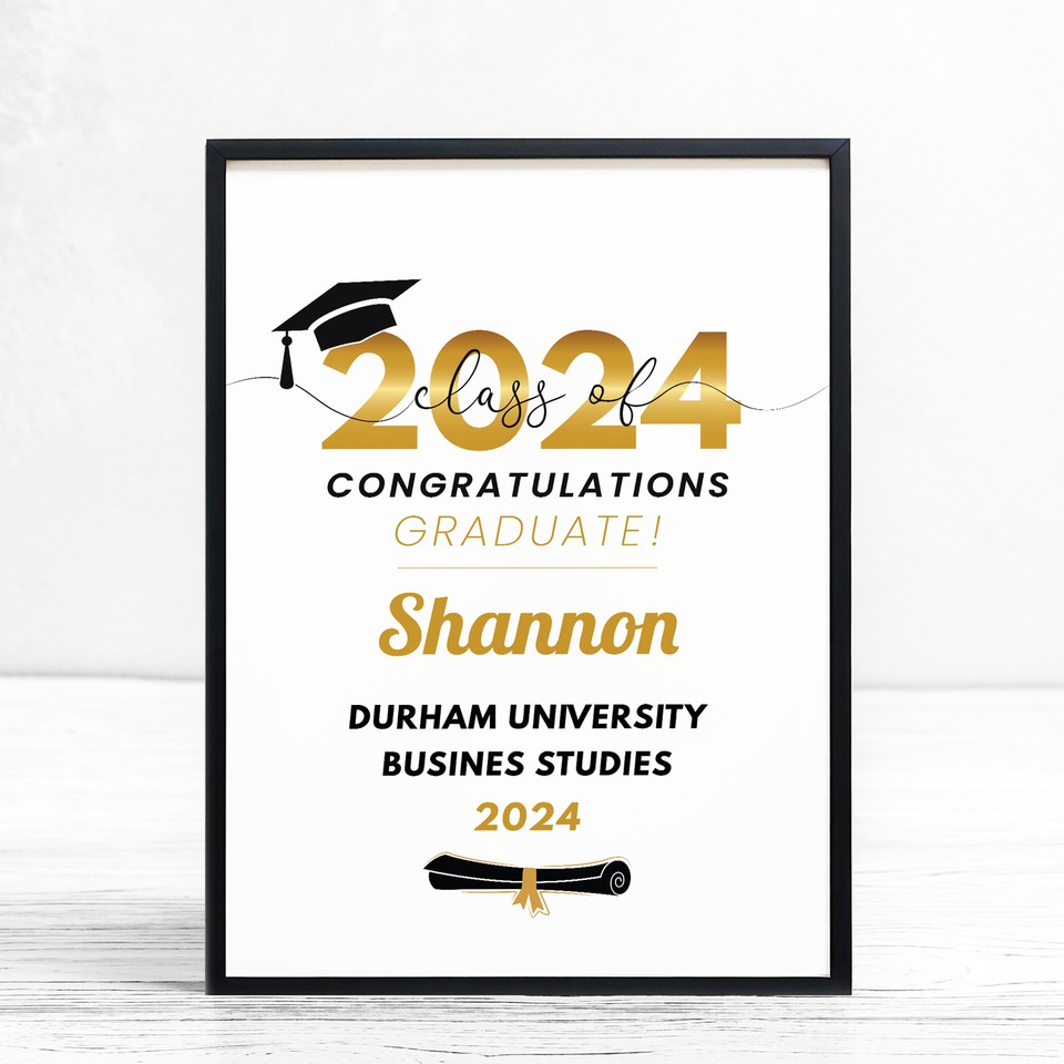 Graduation Gift Graduation A3 Framed Print Personalised Graduation Gift ...