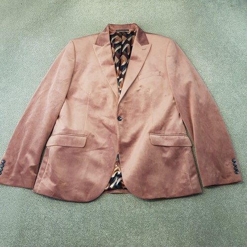 Next Mens Jacket 46R Pink Velvet Tuxedo Smoking Blazer Dinner Cigar ...