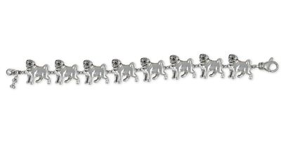 Pug Jewelry Sterling Silver Handmade Dog Bracelet PD44-BR | eBay