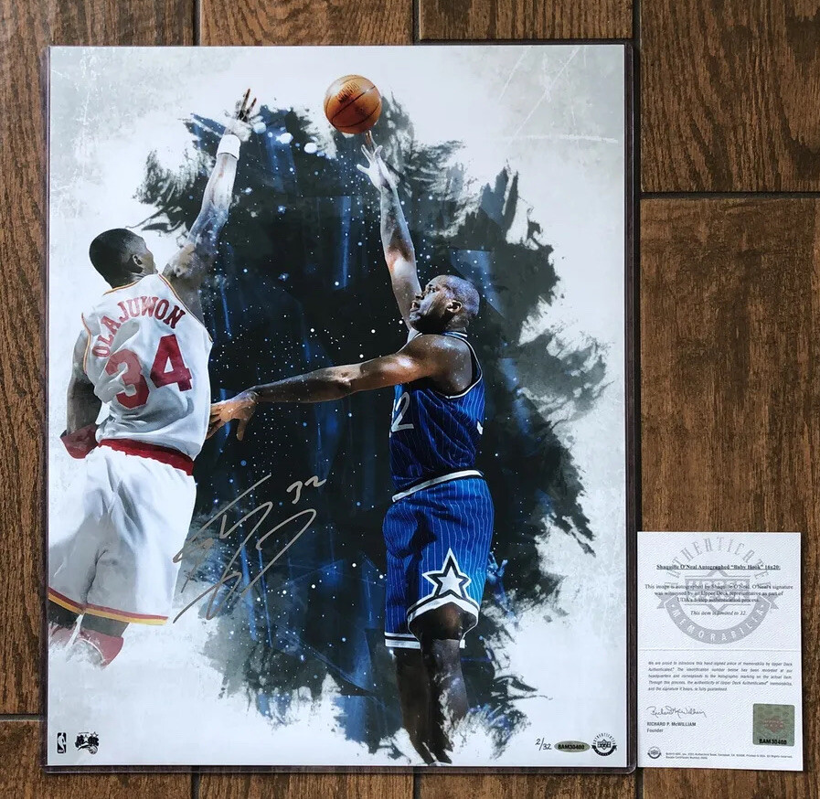Shaquille O'Neal UDA Signed 16x20 Autograph Shaq Upper Deck Limited ...