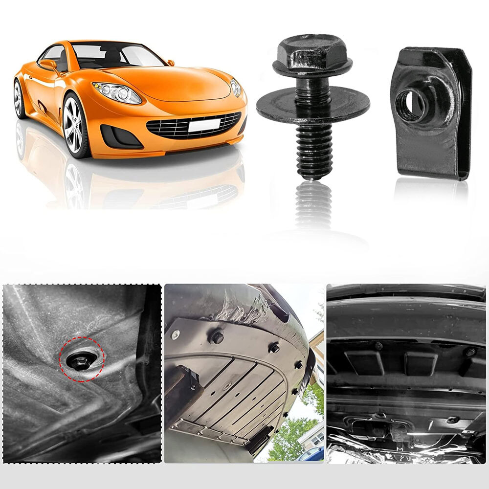 5x Car Body Bolts U-nut Clip Engine Under Cover Splash Shield Guard ...