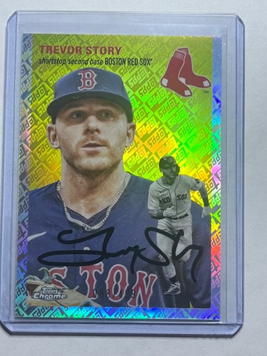 /499 SP 2023 Topps Chrome Platinum Anniversary Trevor Story Logo ...