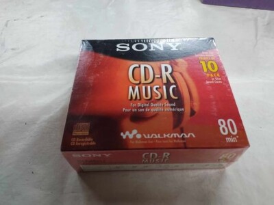 Sony CD-R Music 10 Pack 80 min Discs w/ Cases Sealed | eBay