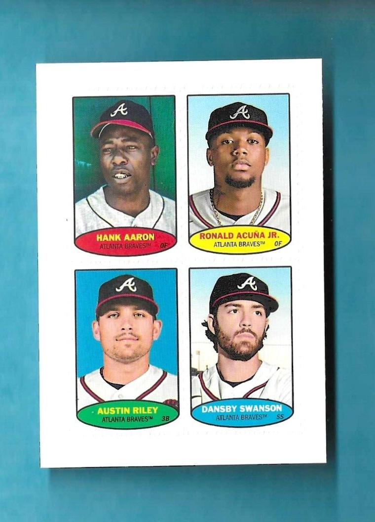 2023 Topps Heritage 1974 Baseball Stamps Hank Aaron Acuna Riley #74BS ...
